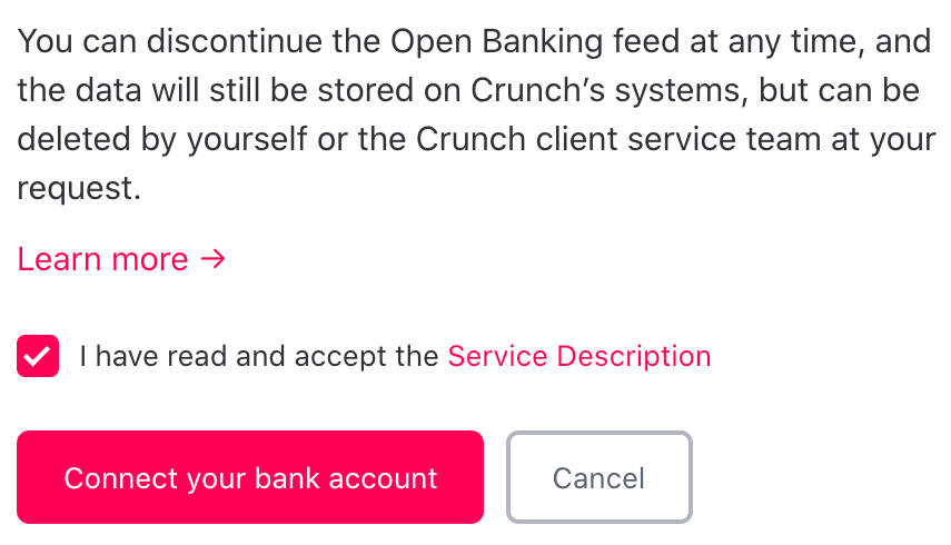 Setting up your Open Banking connection with Crunch | Crunch